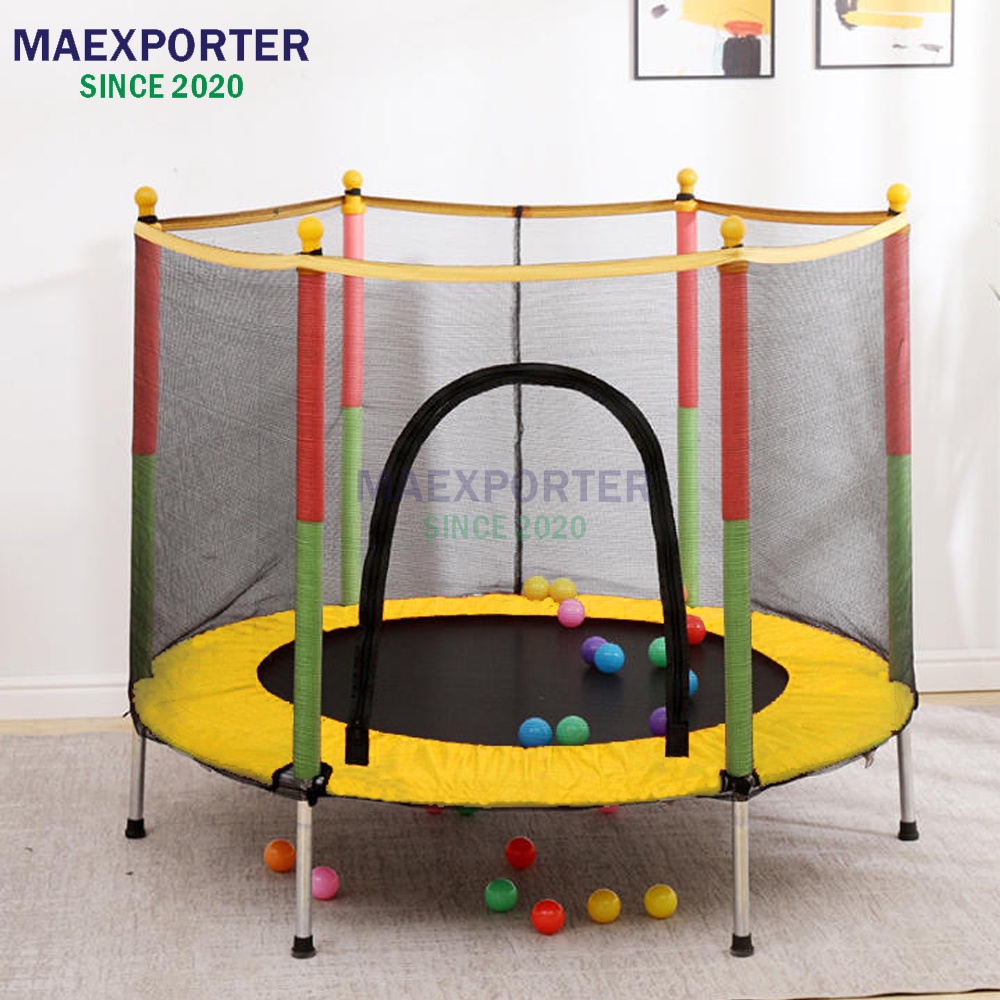 55-inch Trampoline Kids Fitness Bouncer Indoor Outdoor Children Bouncer ...