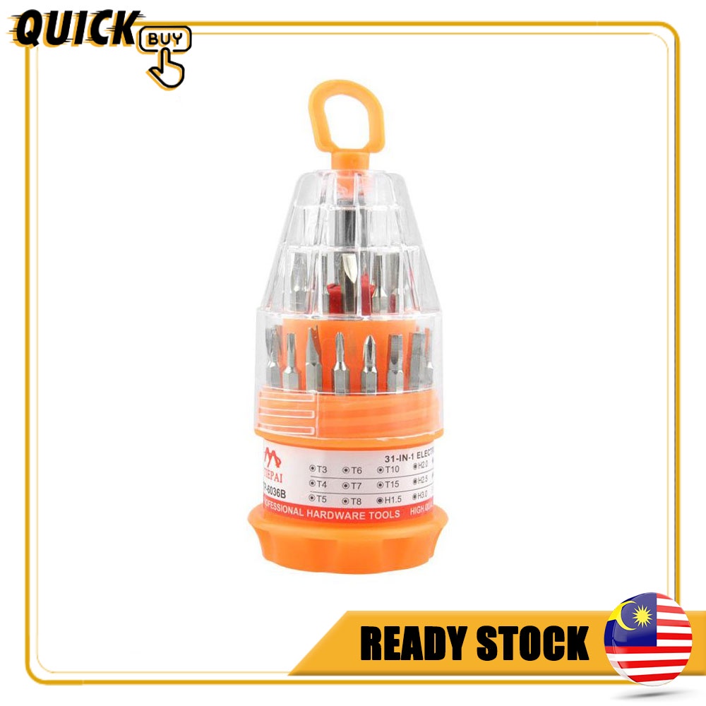 QuickBuy 31-In-1 Screwdriver Set Interchangeable Precise Manual Tool ...