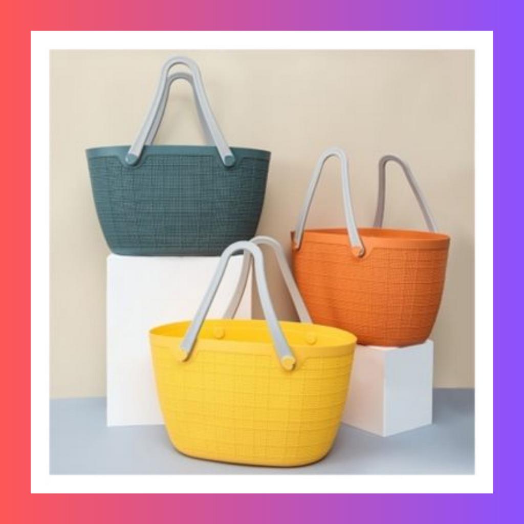 Multifunctional Use Grocery Laundry Storage Plastic Basket with Handle ...