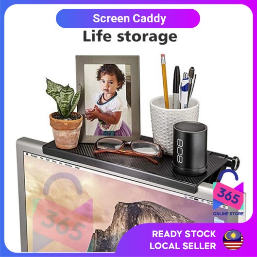 Adjustable Screen Caddy TV Screen Top Shelf Rack Organizer Holder for ...
