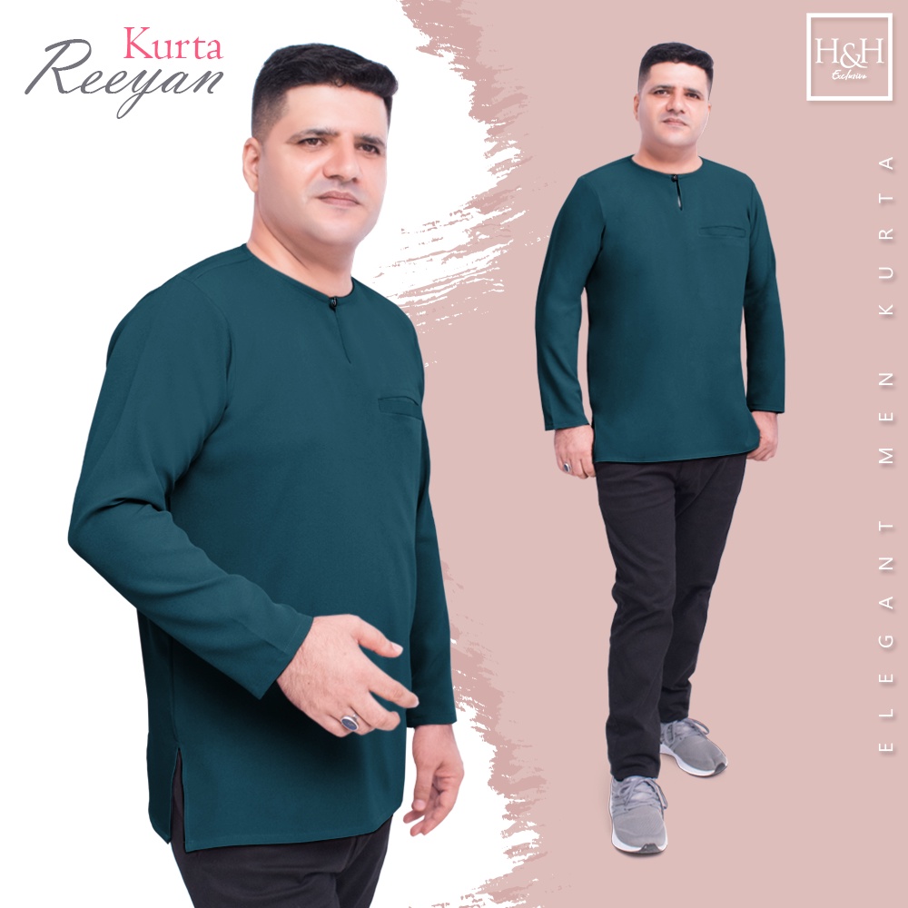 Longs Sleeves Modern Men Kurta by Reeyan - V2 | Shopee Malaysia