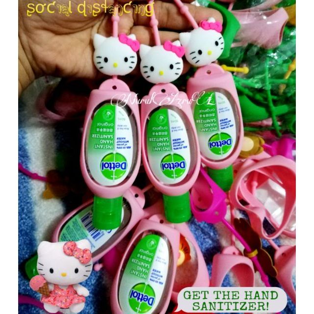 Dettol hand sanitizer original 50ml with Hello kitty + Light pink ...