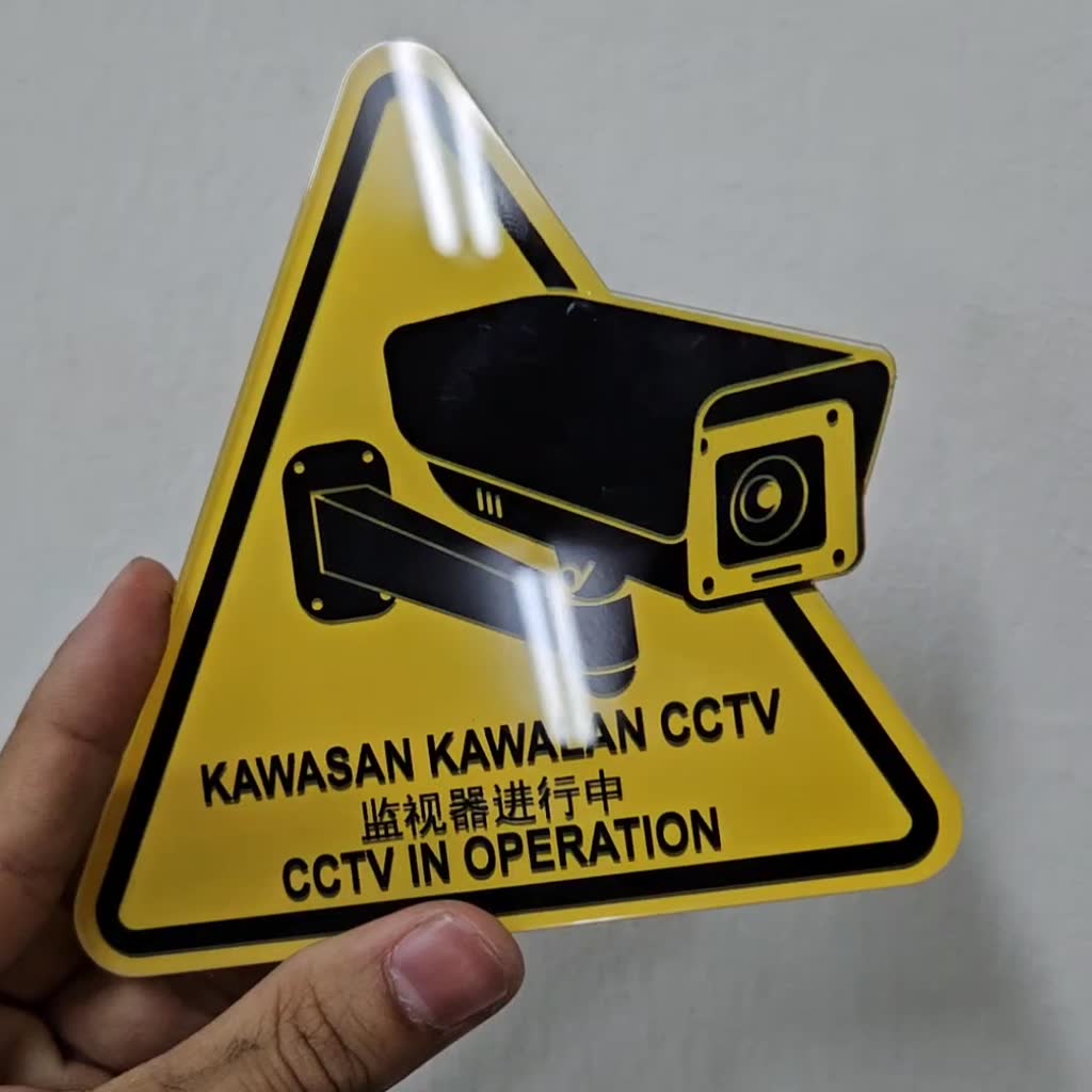 CCTV Sign | Tanda Kawasan Kawalan CCTV | CCTV In Operation Warning ...