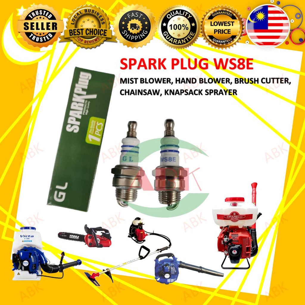 SPARK PLUG MESIN RUMPUT CHAINSAW PAM RACUN (SAMA KILANG BOSCH) | Shopee ...