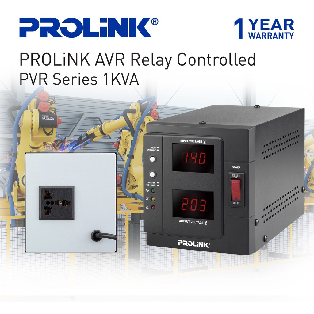 PROLiNK 3KVA / 2400W Heavy Duty AVR Auto Voltage Stabilizer Voltage ...