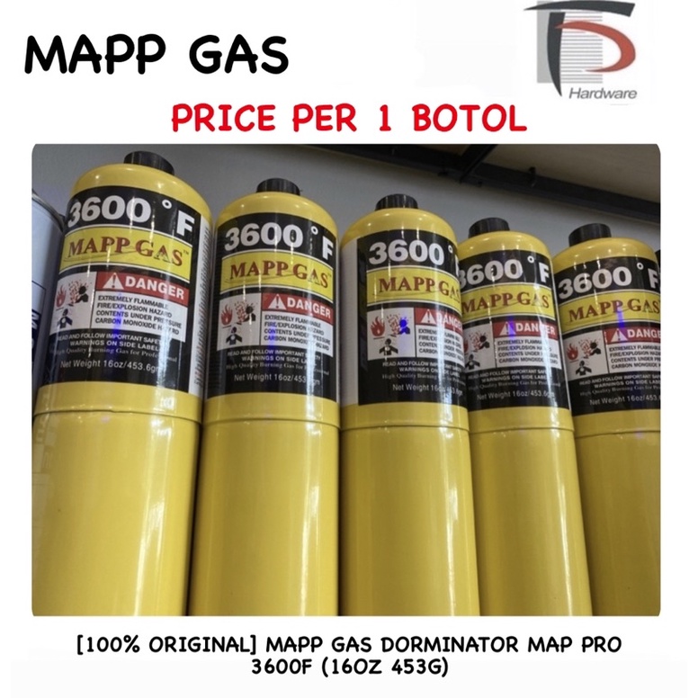 [100% ORIGINAL] MAPP GAS DORMINATOR MAP PRO 3600F (16OZ 453G) | Shopee ...