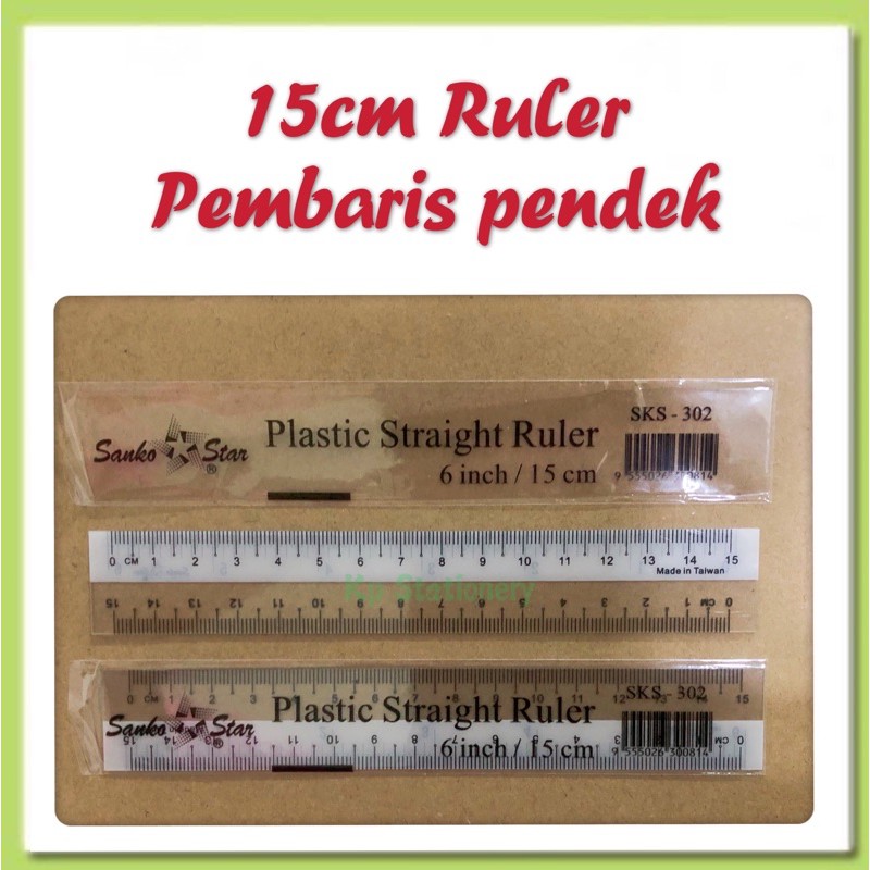 15cm Pembaris pendek plastik | Plastic Ruler 15cm | 15cm白边尺 | Shopee ...