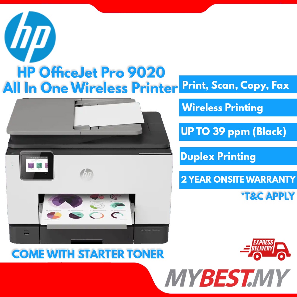 HP OfficeJet Pro 9020 All-in-One Wireless Color Printer (Print, Scan ...