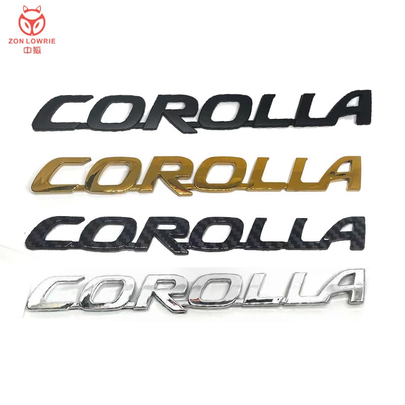 Toyota COROLLA Matte black logo sticker tail logo body logo carbon ...