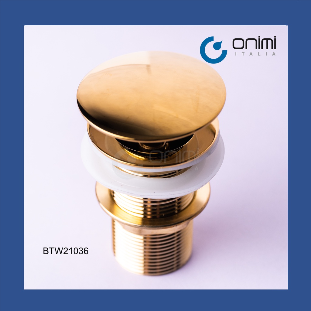 Onimi Italia - Press Pop Up Waste With/ Without Overflow (Gold) / Gold ...