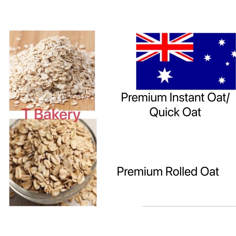 Premium Rolled Oat Instant Oat Australia 500g 1kg 燕麦片澳洲 Bijirin Oats ...