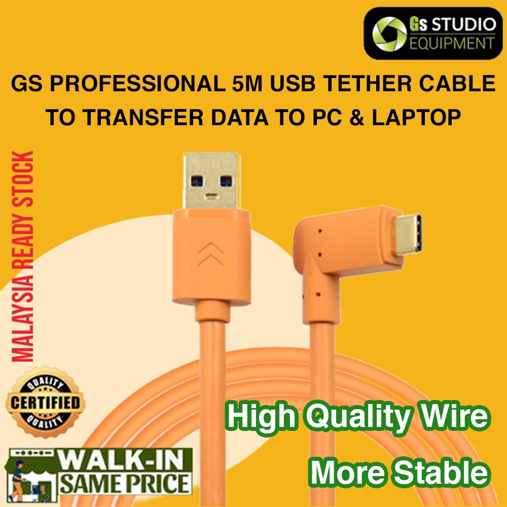 Gs Professional Usb Tether Cable To Connect Transfer Data To Pc And