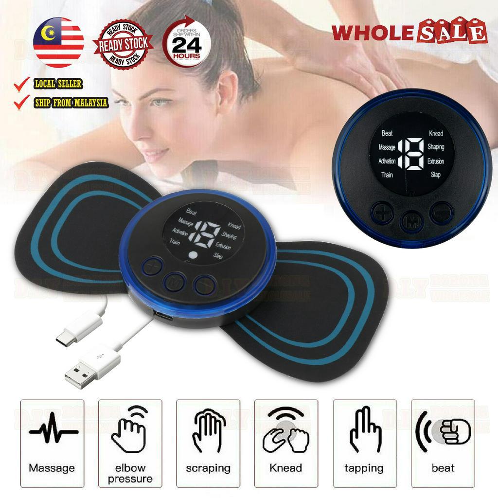 Portable EMS Mini Electric Massager Patch Stimulator Muscle Pain Relief ...