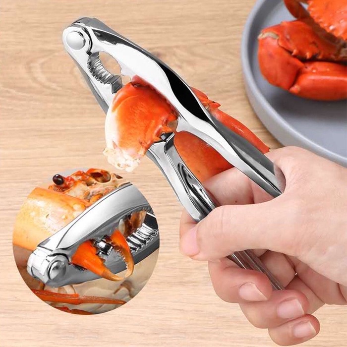 Stainless Steel Crab Nut Cracker Clamp Pliers Split Crab Shears ...
