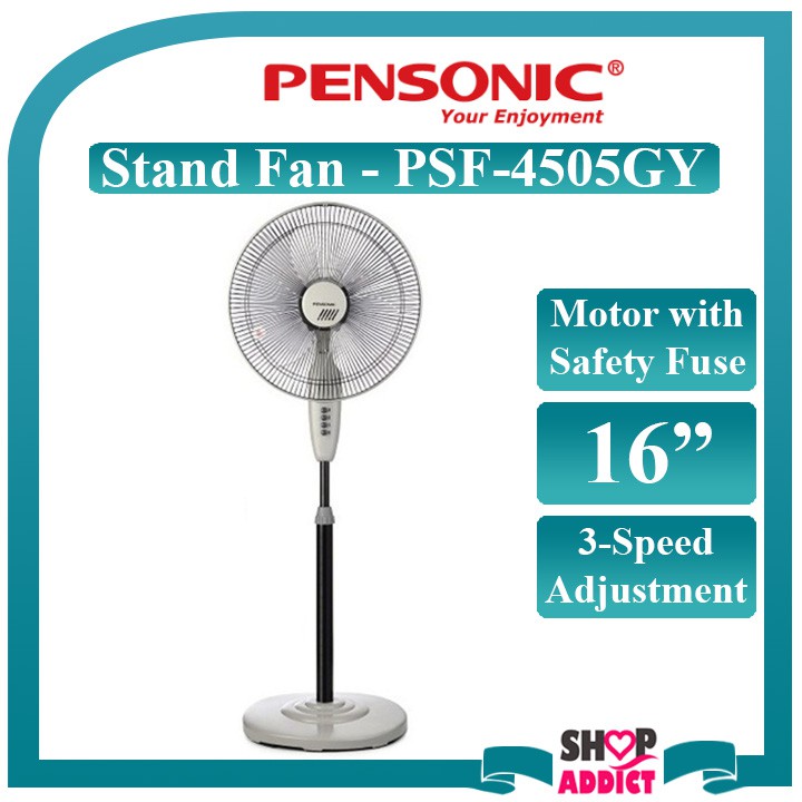 Pensonic Stand Fan 16” PSF-4505GY (Grey)- Kipas Berdiri | Shopee Malaysia