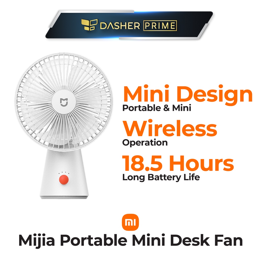 Xiaomi Mijia Portable Mini Desk Fan Handheld & Table Fan 18.5H Long ...