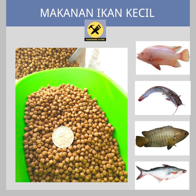Makanan ikan Air tawar (Protien Tinggi) untuk Ikan Talapia, Patin, keli ...