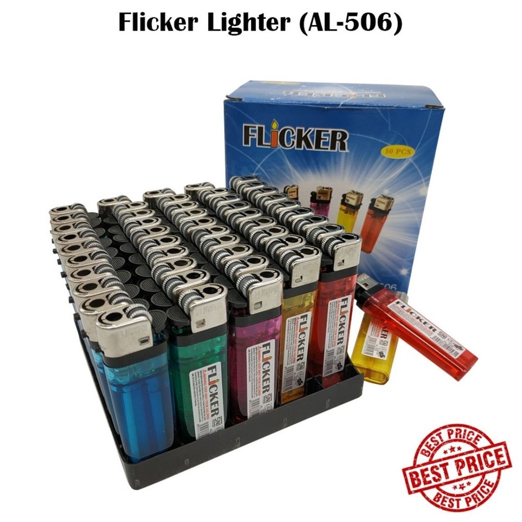 Flicker Disposable Gas Lighter / Pemetik Api Gas Flicker [1Box - 50Pcs ...