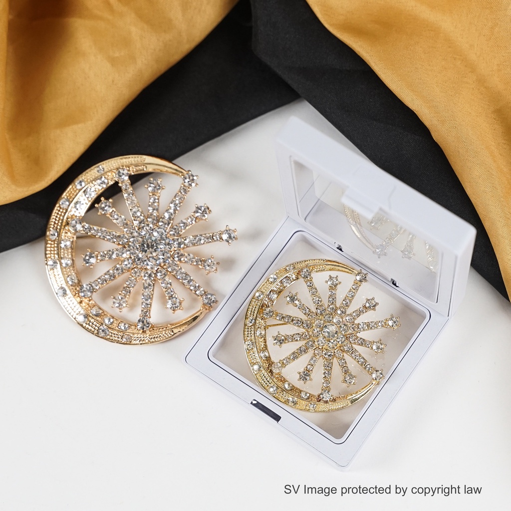 Brooch Dokoh Songkok Pin Songkok / Tanjak Bulan Bintang Muslim Free Box ...