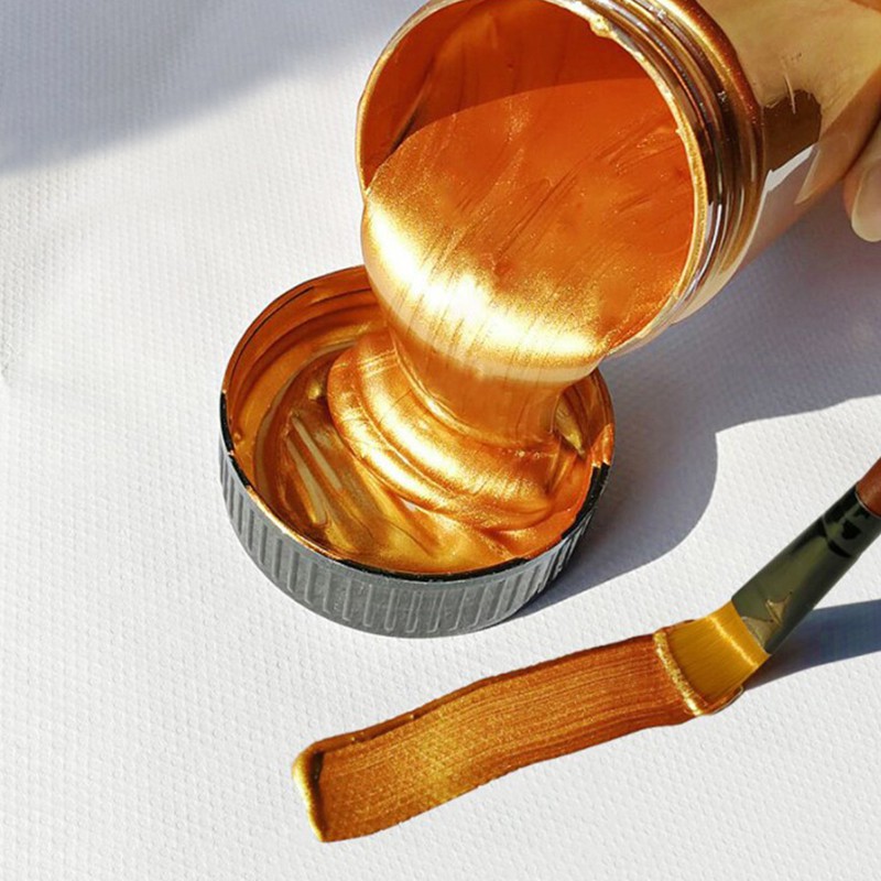 60ml/100ml/300ml Gold Paint for Metal, Metallic Gold Acrylic Paint ...
