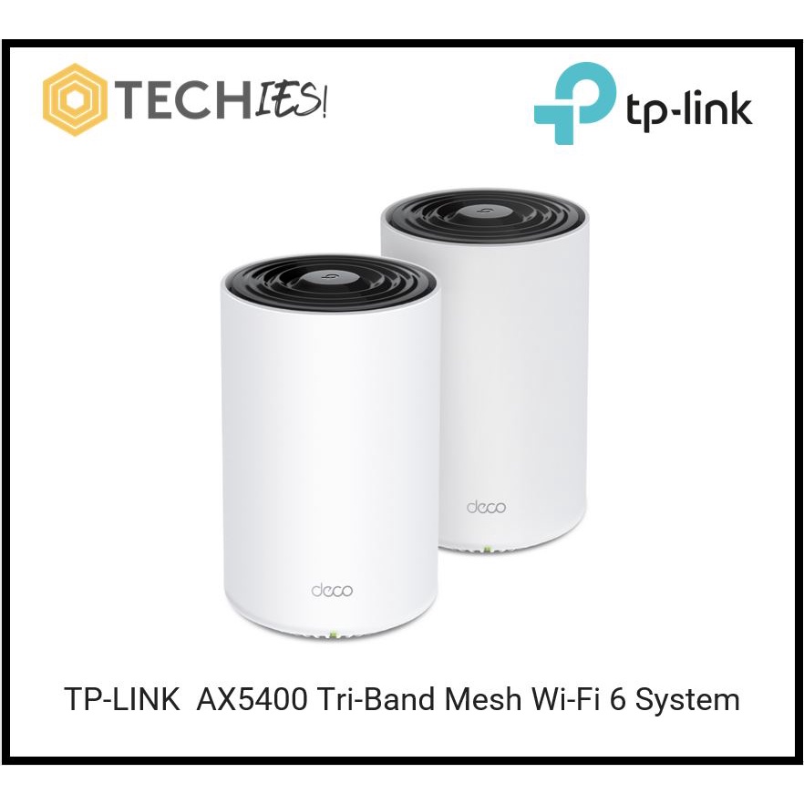 TP-Link Deco X75 AX5400 Tri Band Gigabit OFDMA MU-MIMO WiFi 6 AI-Driven Whole Home MESH Wifi ...