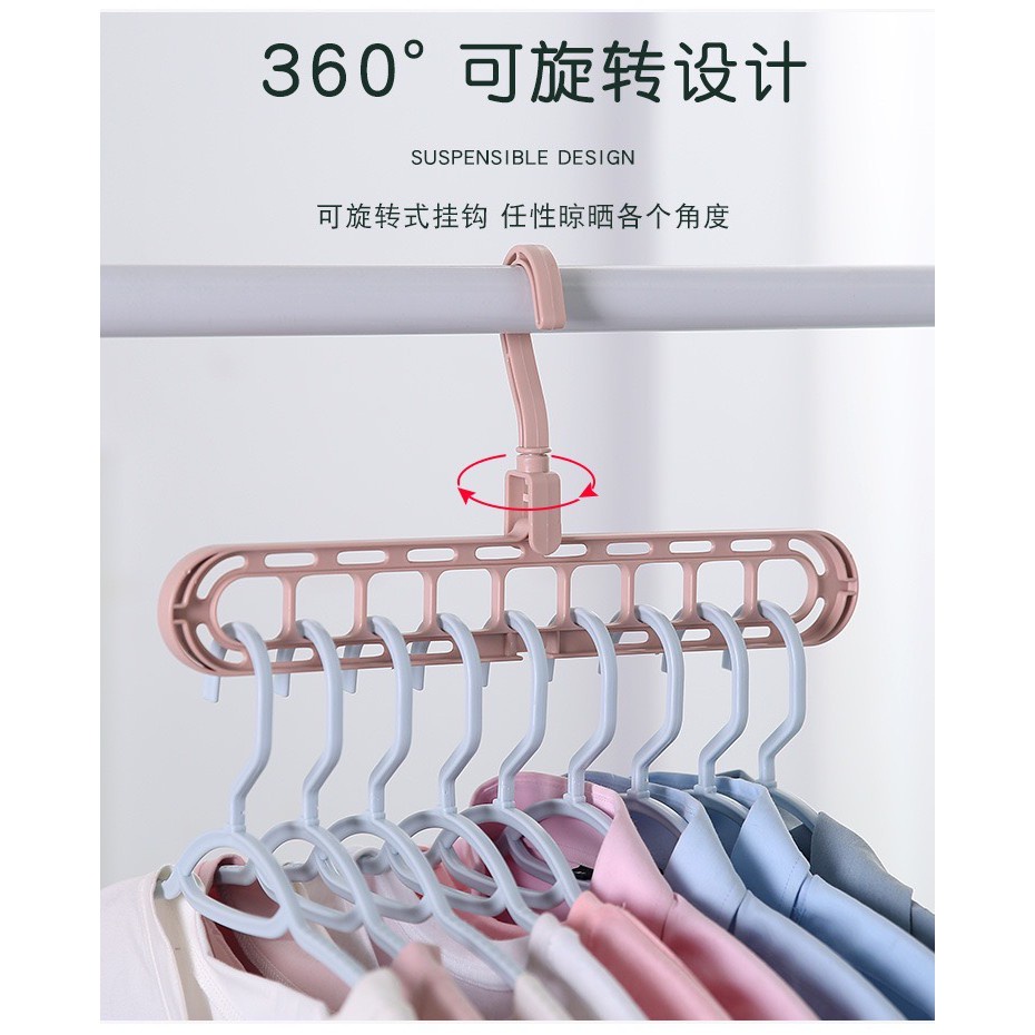 9 Holes Clothes Hanger 1078 Penyangkut Baju Penggantung Penyakut Sidai ...