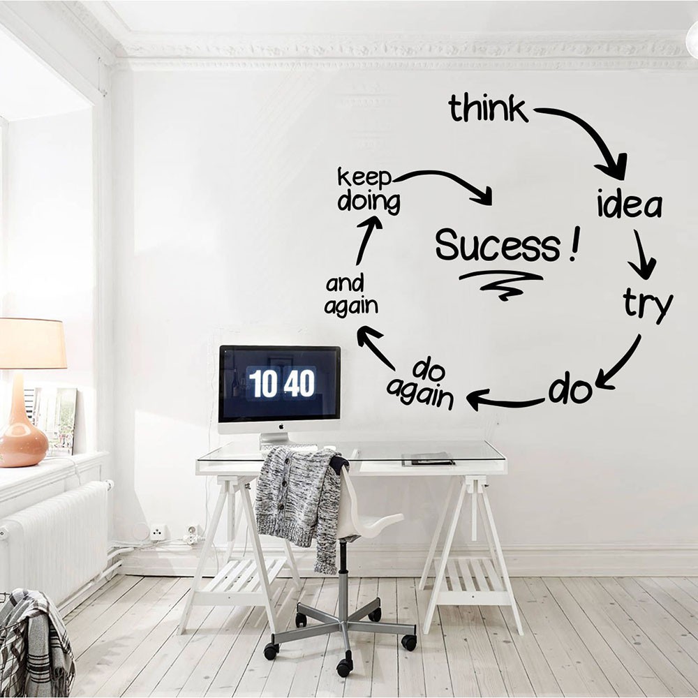 Success Words Wall Decal School Classroom Office Entrepreneur Quotes ...