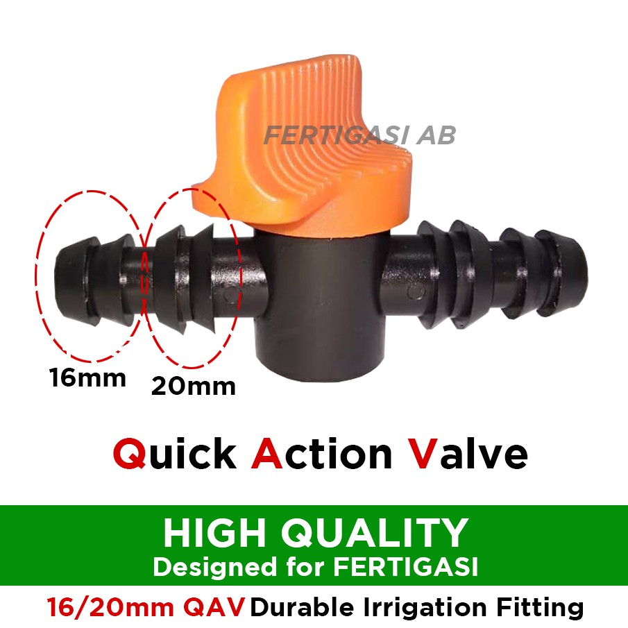 16mm / 20mm Valve Fertigasi QAV Quick Action Valve Farm Garden ...