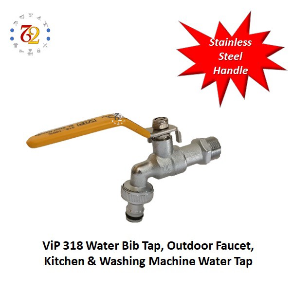 ViP 318 Water Bib Tap, Outdoor Faucet, Kitchen & Washing Machine Water ...