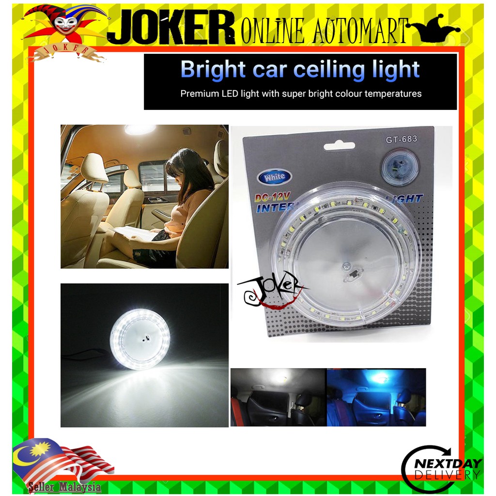 Universal 5050 LED Circle Round Ring Tube Car Vehicle Indoor Room Roof ...