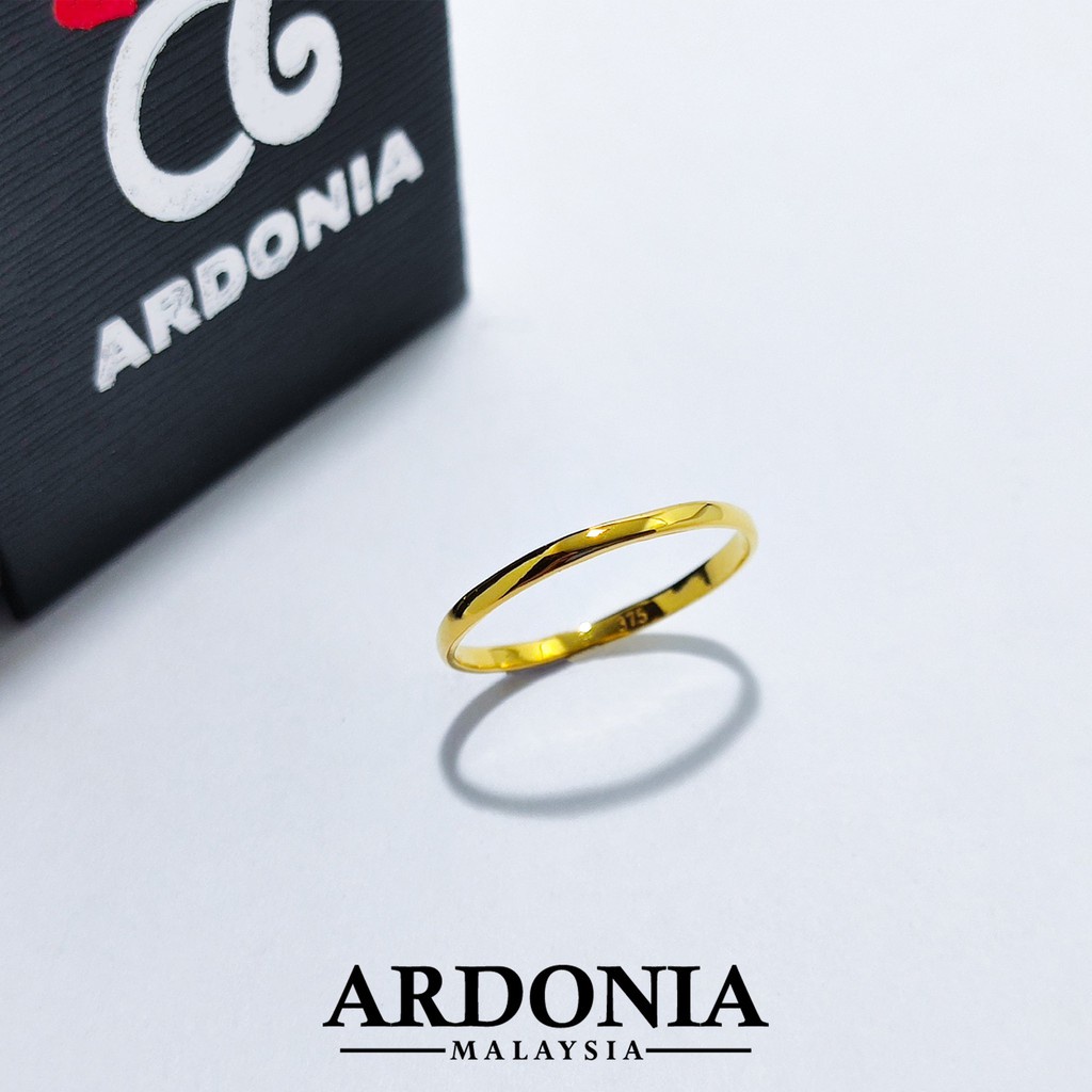【Ready Stock】ARDONIA Cincin Band Emas 375 (9K Gold / 375 Gold) | Shopee ...