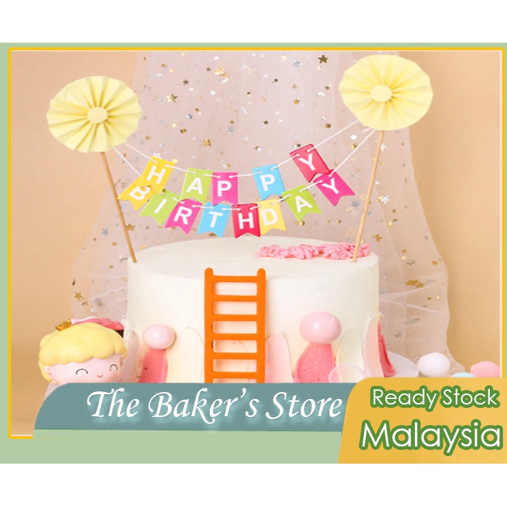 The Baker's Ladder staircase sponge cotton birthday cake topper dessert ...