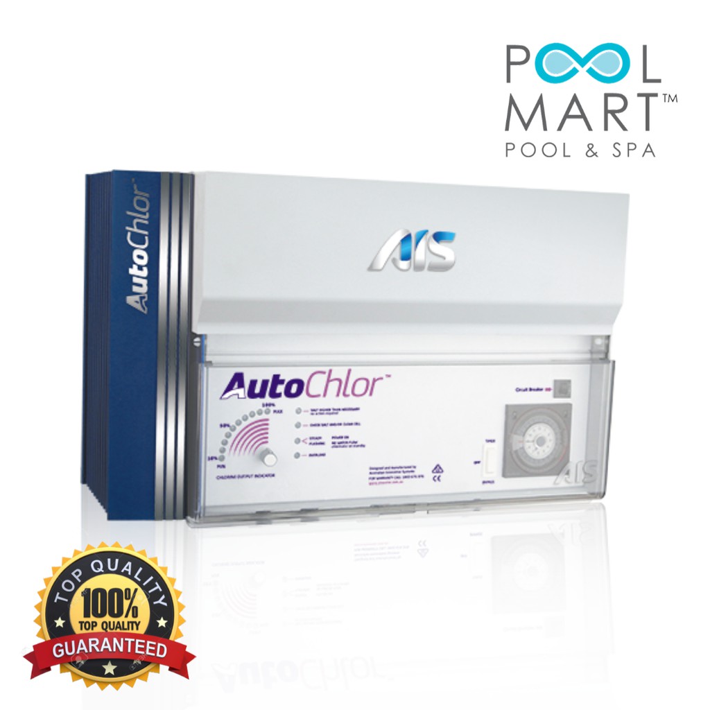 POOL MART AIS Auto Chlor RP100 Salt Chlorinator With Electrolysis Cell ...