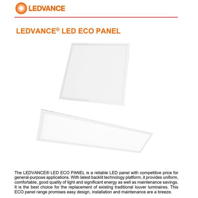 OSRAM LEDVANCE LED ECO PANEL (PANEL 0606 36W / PANEL 0312 36W / PANEL 0612 65W) | Shopee Malaysia
