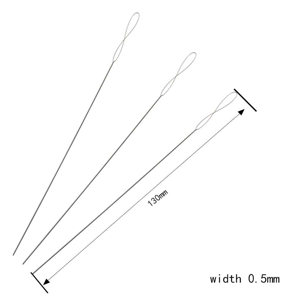 ((1pc) 7 Types Big Eye Opening Needles Twist Shape Beading Needles ...