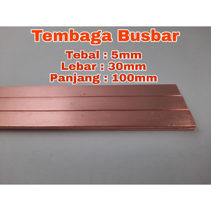Imported Busbar Copper strip plate 5mmx30mmx100mm | Shopee Malaysia