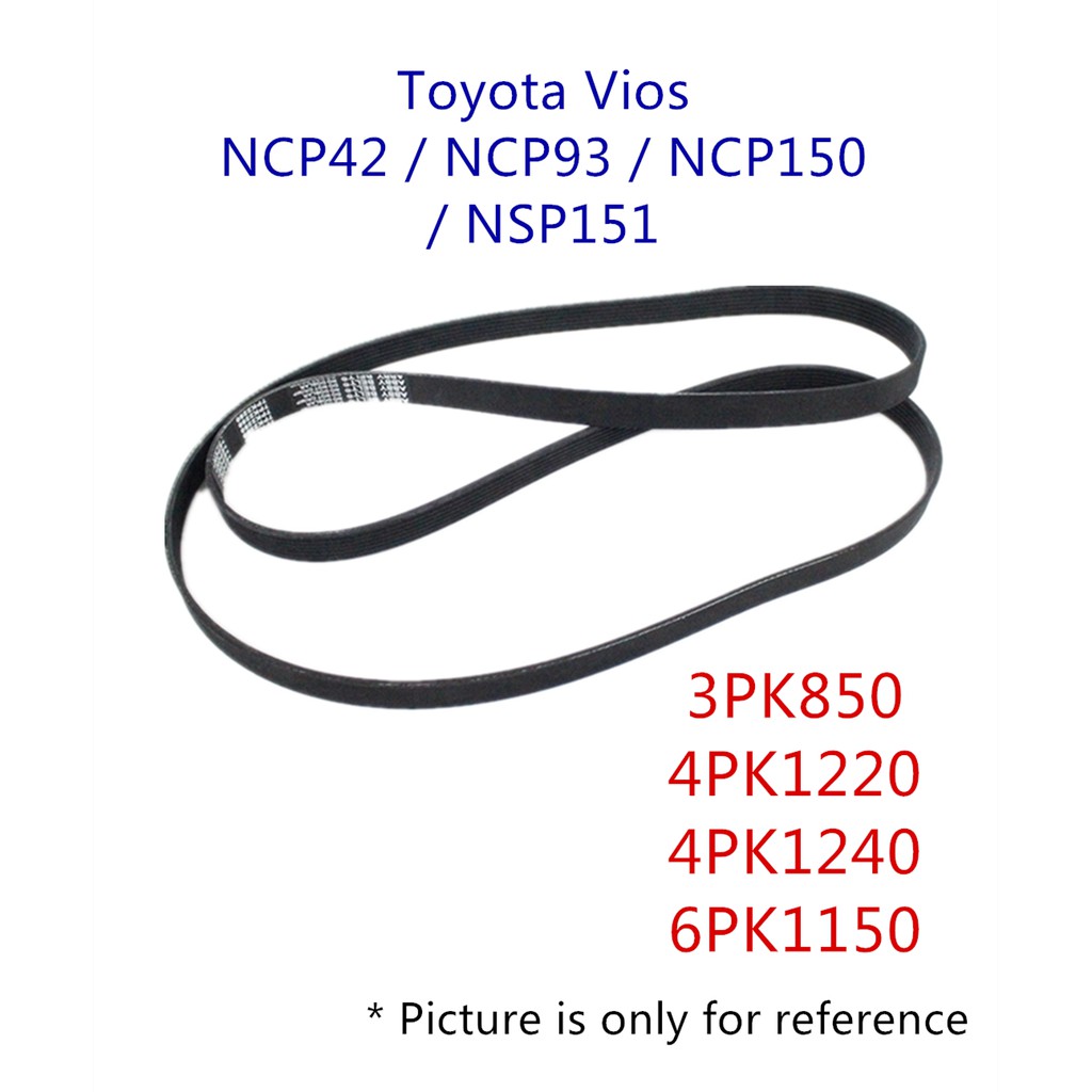 [Original] Toyota Vios NCP42 NCP93 NCP150 NSP151 Fan powe Steering Belt ...
