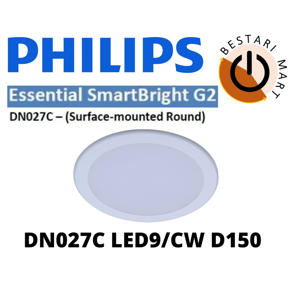PHILIPS DN027C LED SURFACE DOWNLIGHT 6" INCH ROUND | Shopee Malaysia