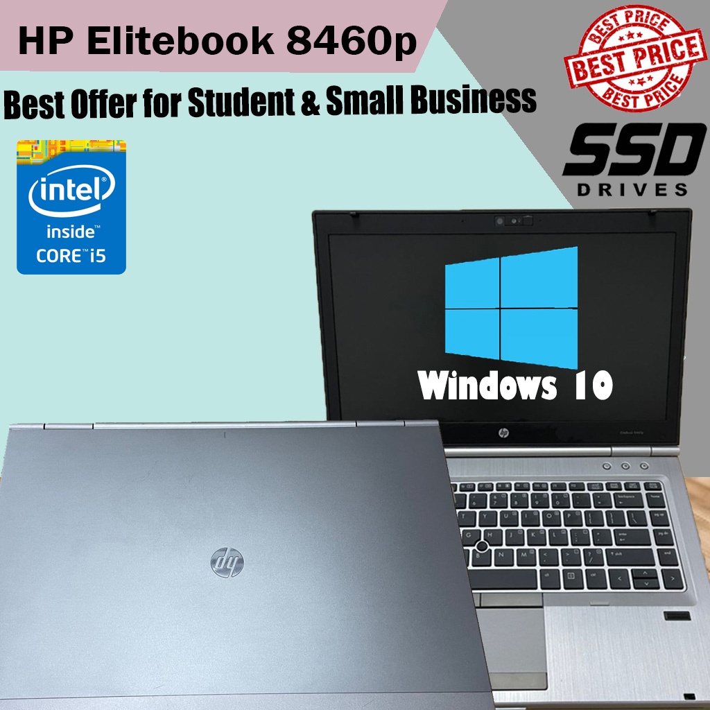 HP EliteBook 8460p - Intel Core i5 2540M, Windows 10 (4GB/ 128GB SSD ...