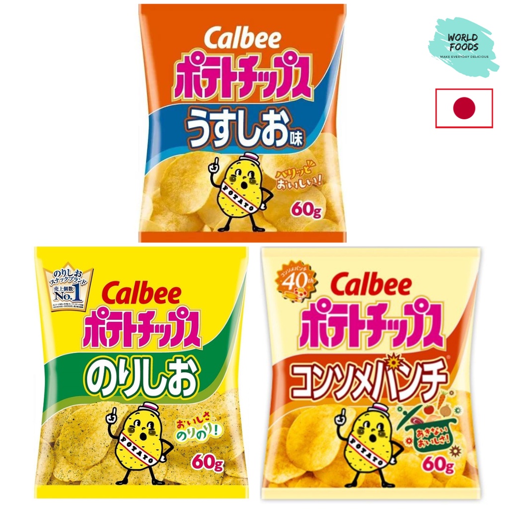 [Best Seller] Japan Calbee Potato Chips Usu Shio / Seaweed Nori ...