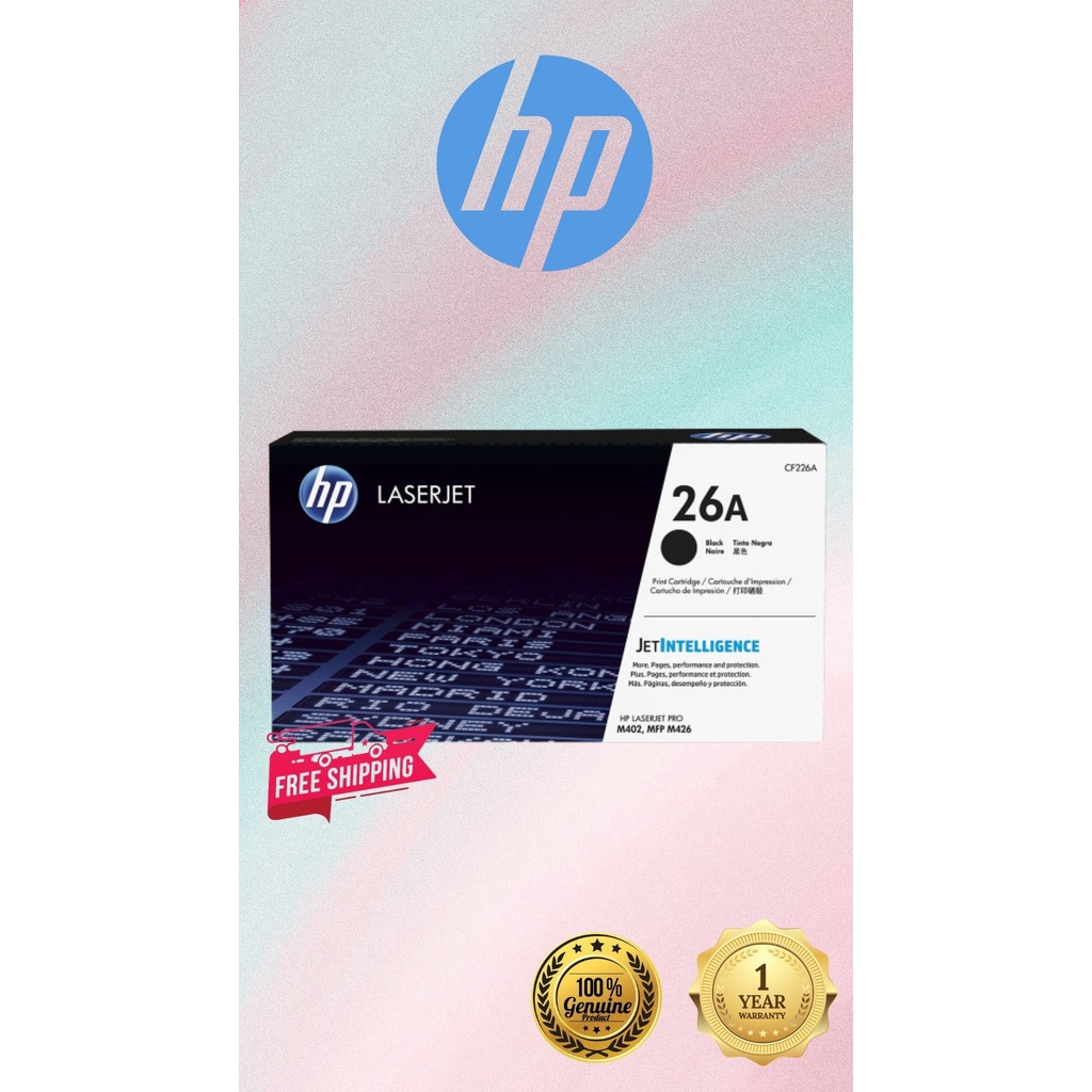 HP 26A/CF226A BLACK ORIGINAL LASERJET TONER CARTRIDGE CF226A/26A/226A ...