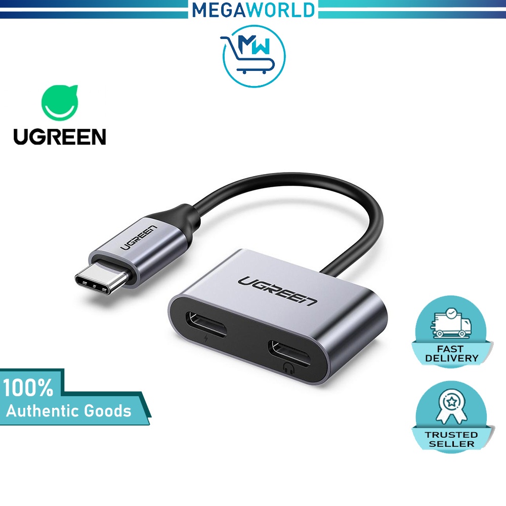 UGREEN 2 In 1 Type C To Type C Audio Jack PD Charging Adapter Sound ...