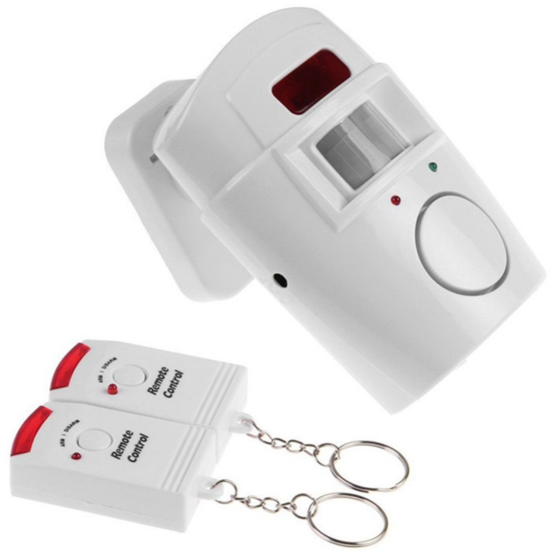 IR Infrared Motion Sensor Detector 105dB Alarm Monitor Wireless Alarm ...