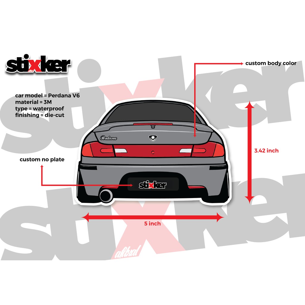 Sticker Belakang Kereta Proton Perdana SEi | Shopee Malaysia