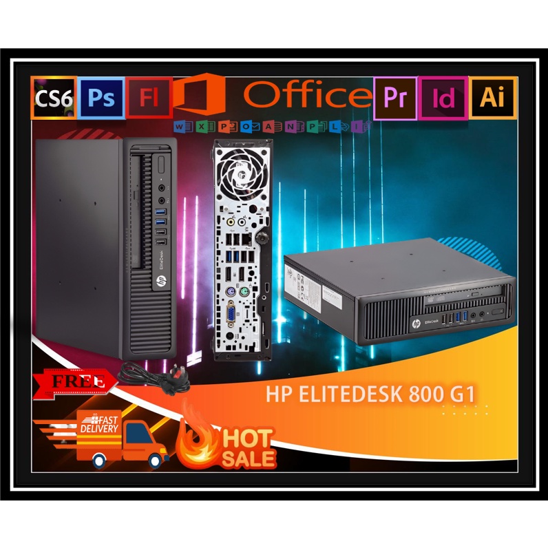 HP EliteDesk 800 G1 Ultra-Slim Desktop PC USDT with Intel Core i5 4th ...