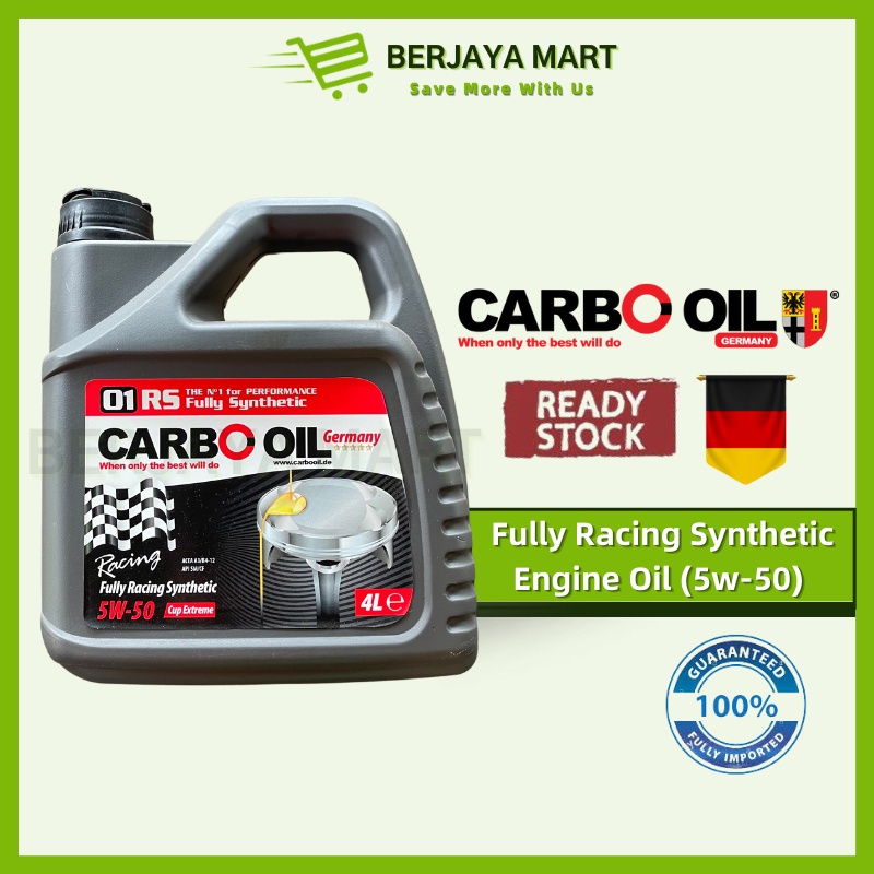 (READY STOCK) CARBO OIL RS Fully Racing Synthetic 5W-50 Engine Oil ...