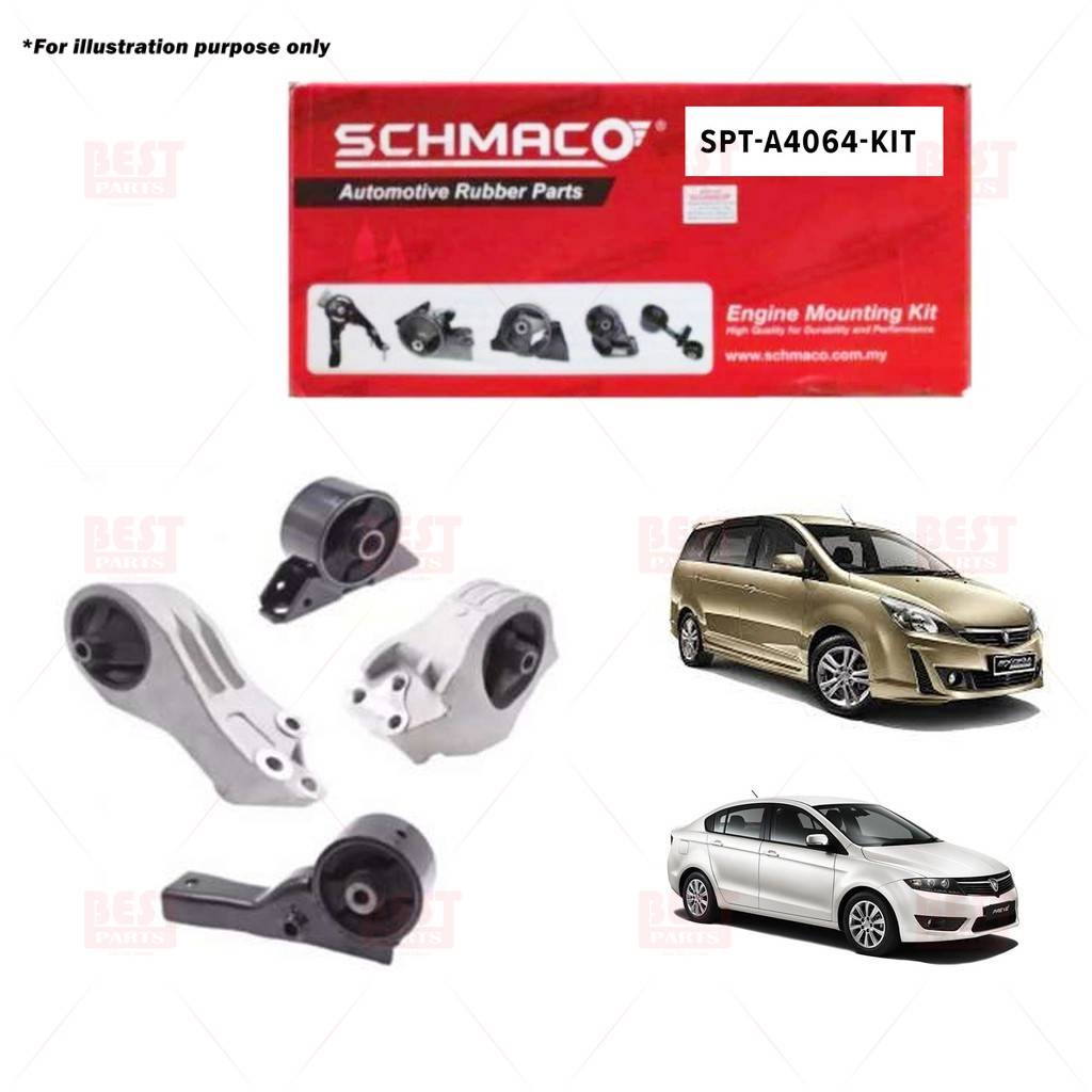 Schmaco Engine Mounting Set Proton Preve CFE CPS Exora Turbo SPT-A4064 ...