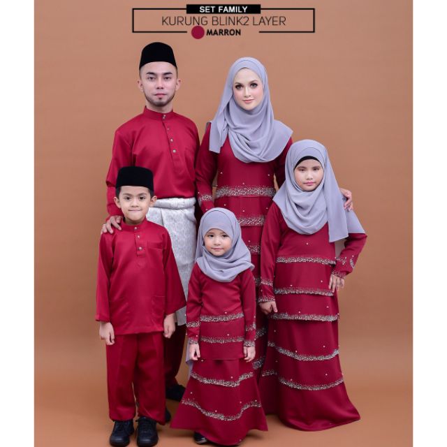 🌟🌟SESONDON WARNA MAROON KURUNG LAYER BLINK-BLINK,KURUNG TUNANG,NIKAH ...