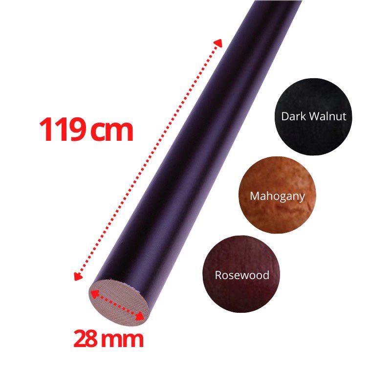Wooden Curtain Rod / Batang Rod Kayu Langsir 28mm Murah READY STOCK ...