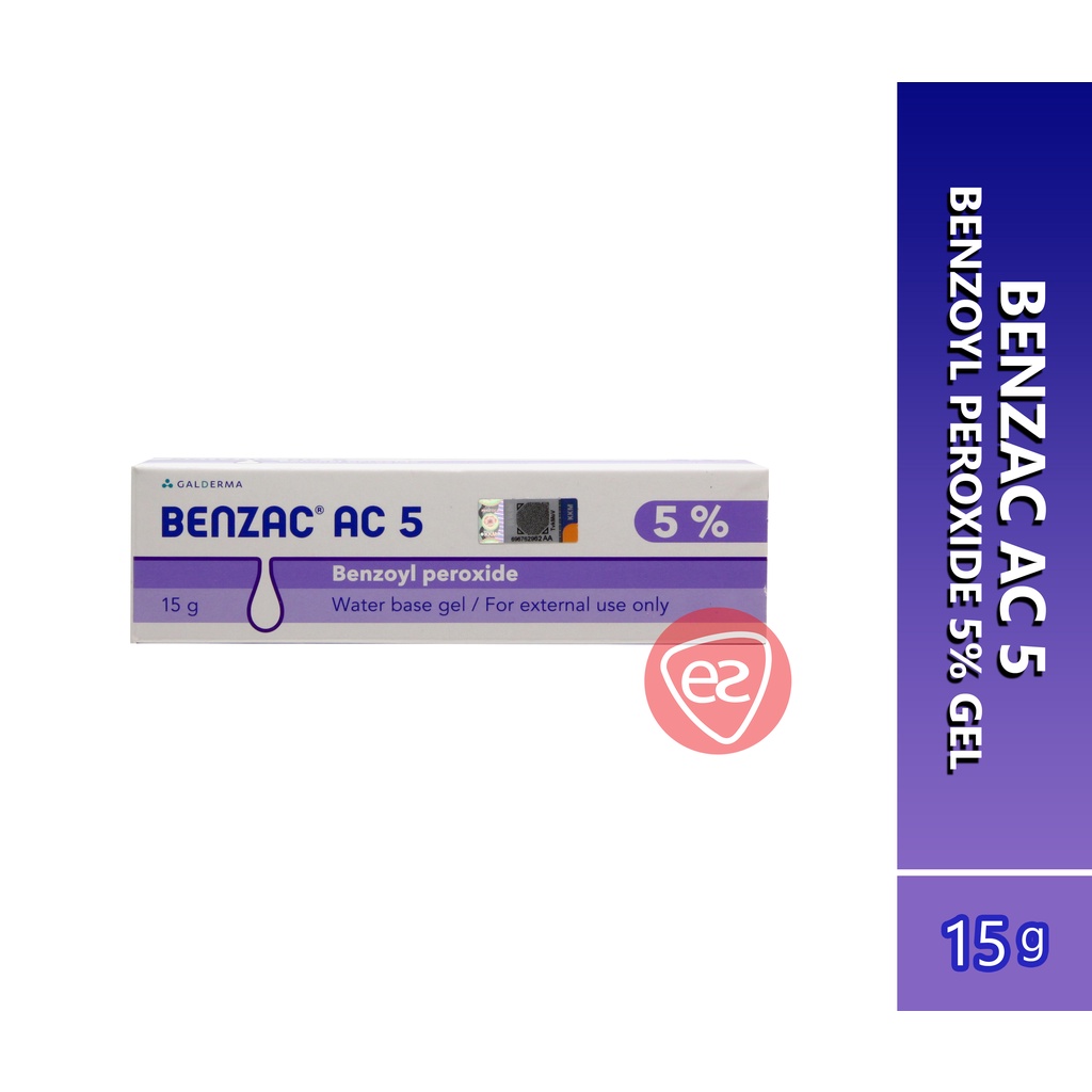 BENZAC AC (2.5% / 5%) BENZOYL PEROXIDE WATER BASED GEL (15G / 60G ...